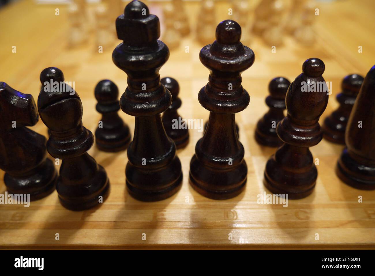 Chess pieces black white hi-res stock photography and images - Alamy
