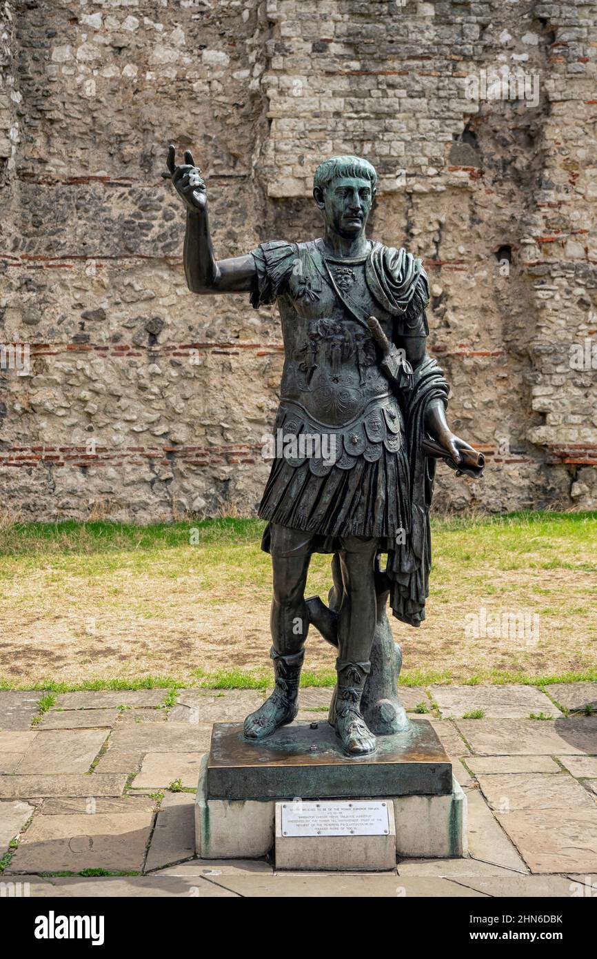 Statue roman emperor trajan tower hi-res stock photography and images ...