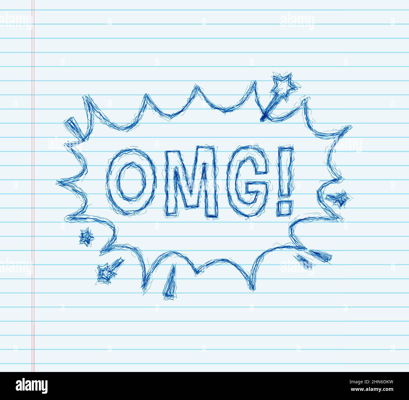 Comic speech bubbles with text Omg. sketch icon. Symbol, sticker tag ...