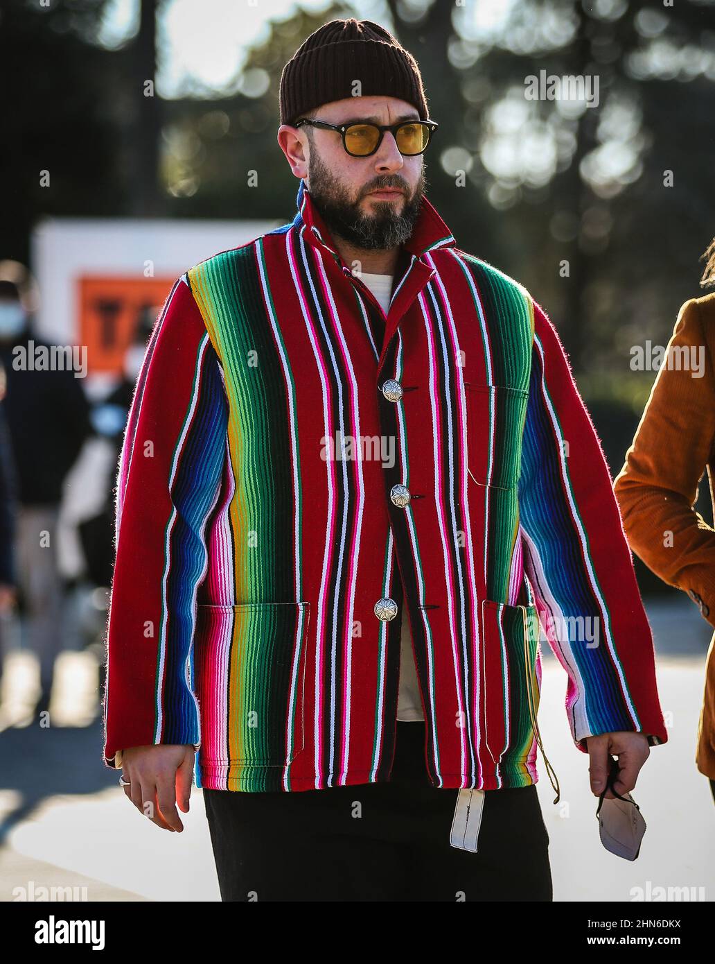 FLORENCE, Italy- January 12 2022: Josh Peskowitz on the street in ...
