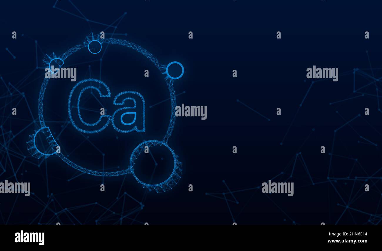Blue calcium Plexus sign. Calcium mineral. Vector stock illustration ...