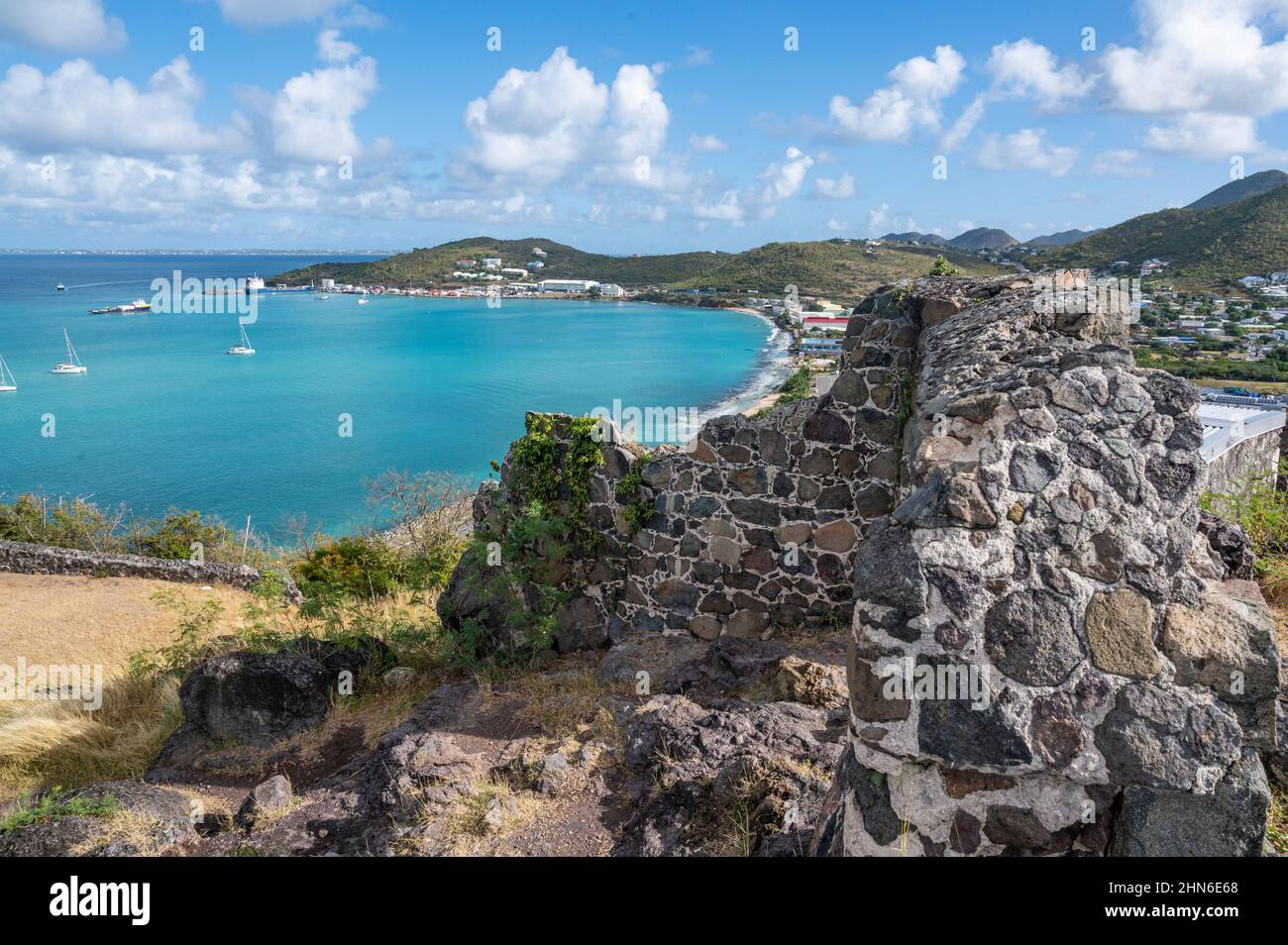 The view from Fort Louis, erected to protect Marigot, capital of the ...