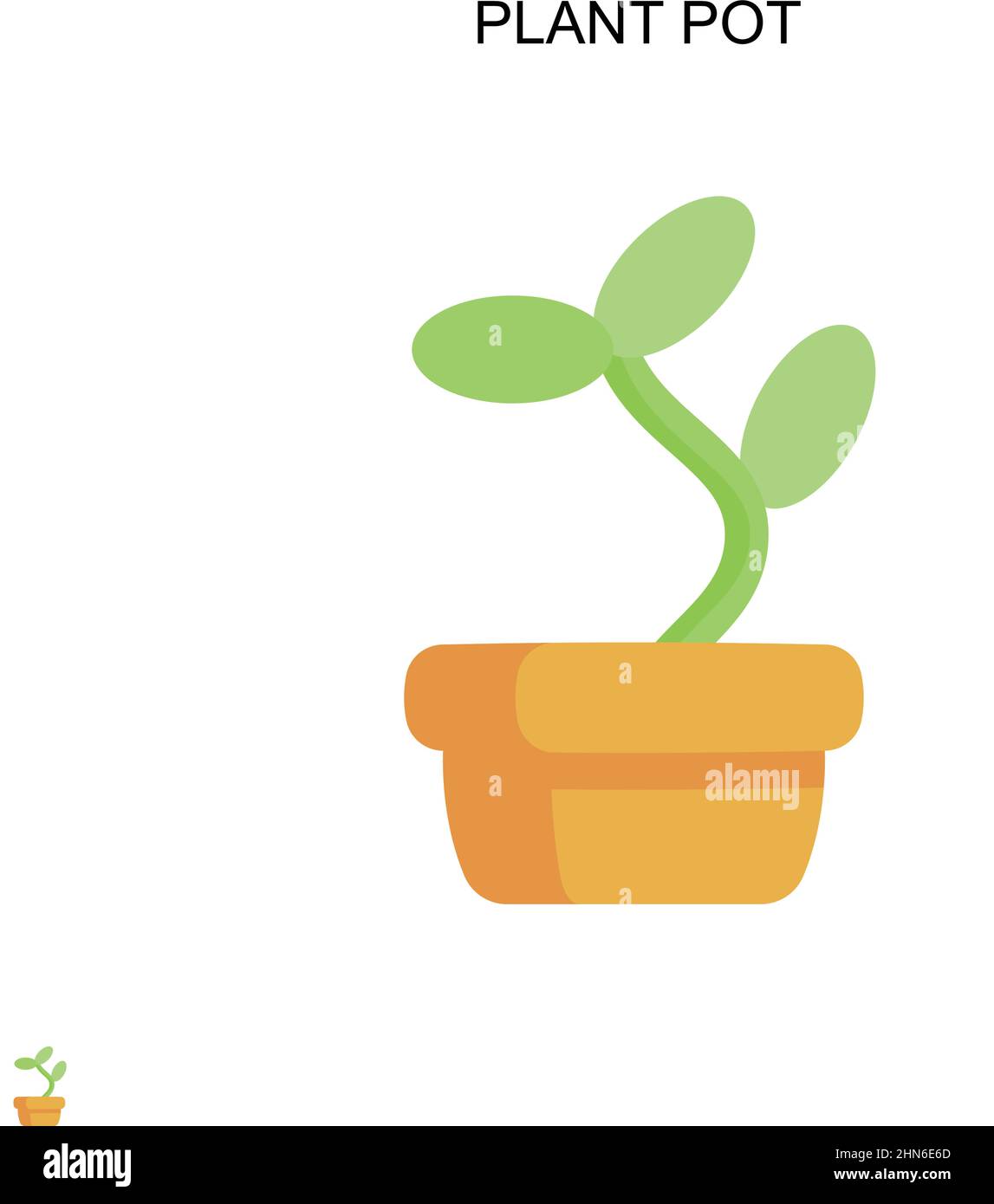 Plant pot Simple vector icon. Illustration symbol design template for ...