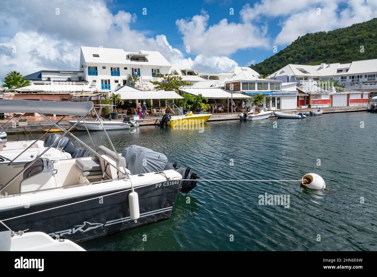 The marina Port Royal of Marigot, capital of the French part of Saint ...