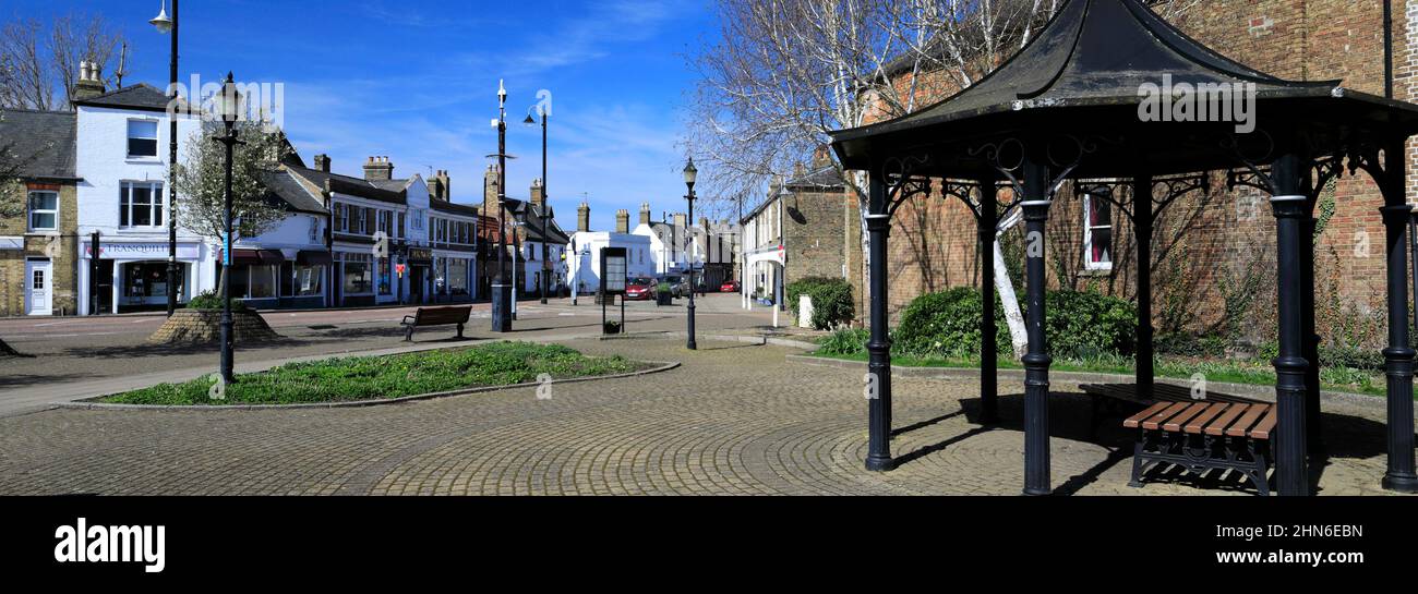 The bandstand at Chatteris town, Cambridgeshire, East Anglia, England ...