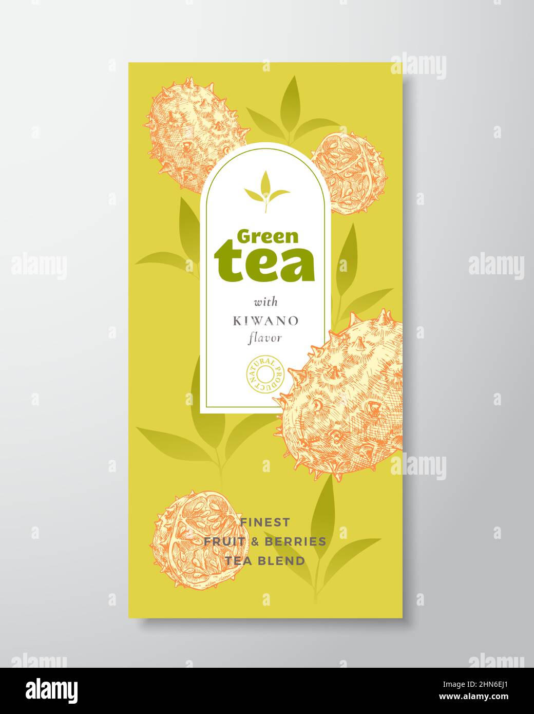 Fruit and Berries Tea Label Template. Abstract Vector Packaging Design ...