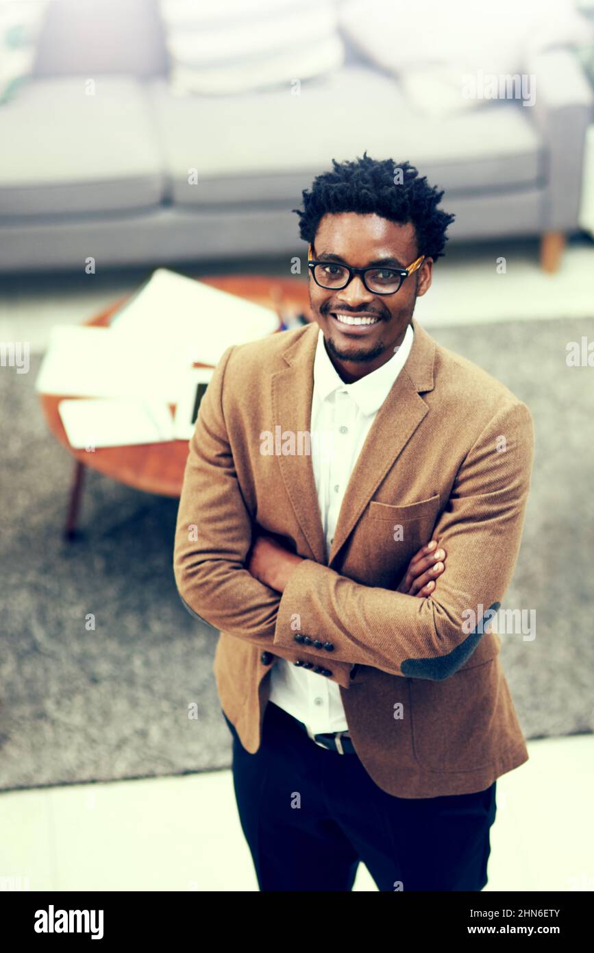 I made the perfect career choice. Portrait of a confident young ...