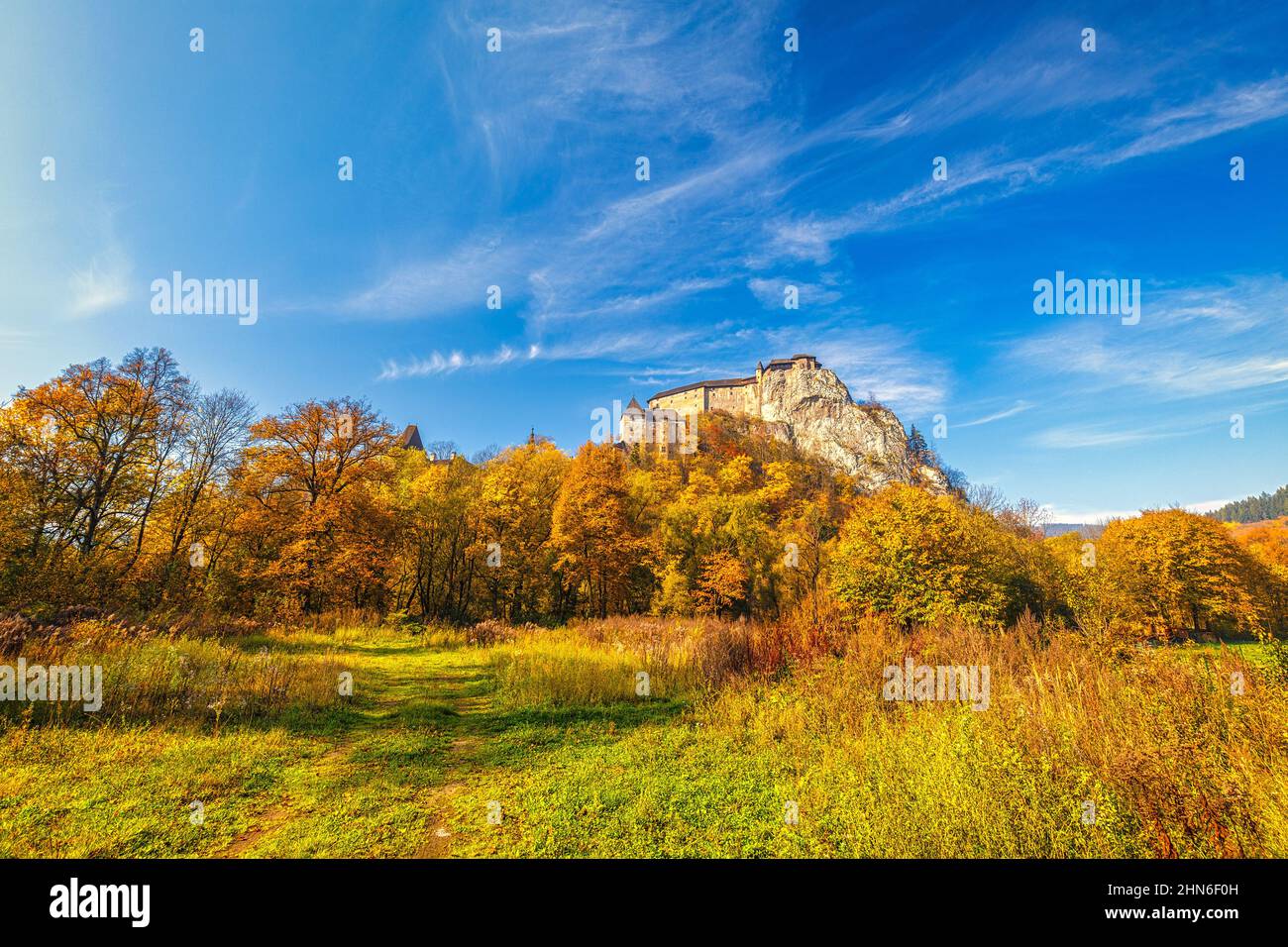 The medieval Orava Castle at autumn, Slovakia, Europe Stock Photo - Alamy