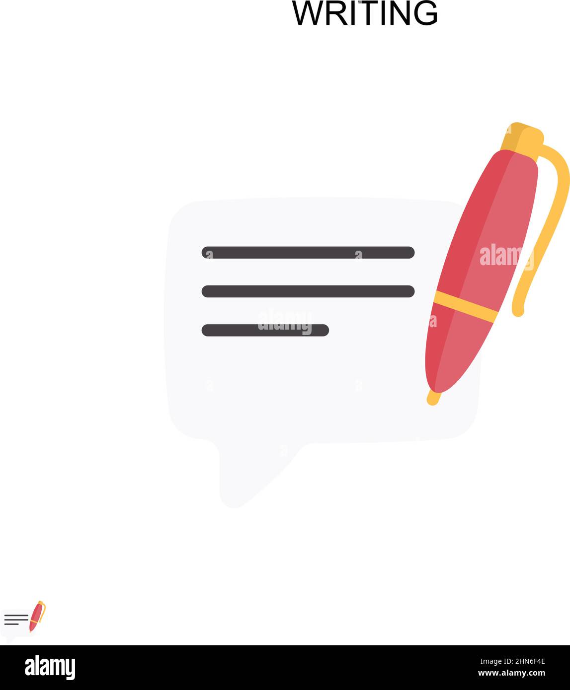 Writing Simple vector icon. Illustration symbol design template for web ...