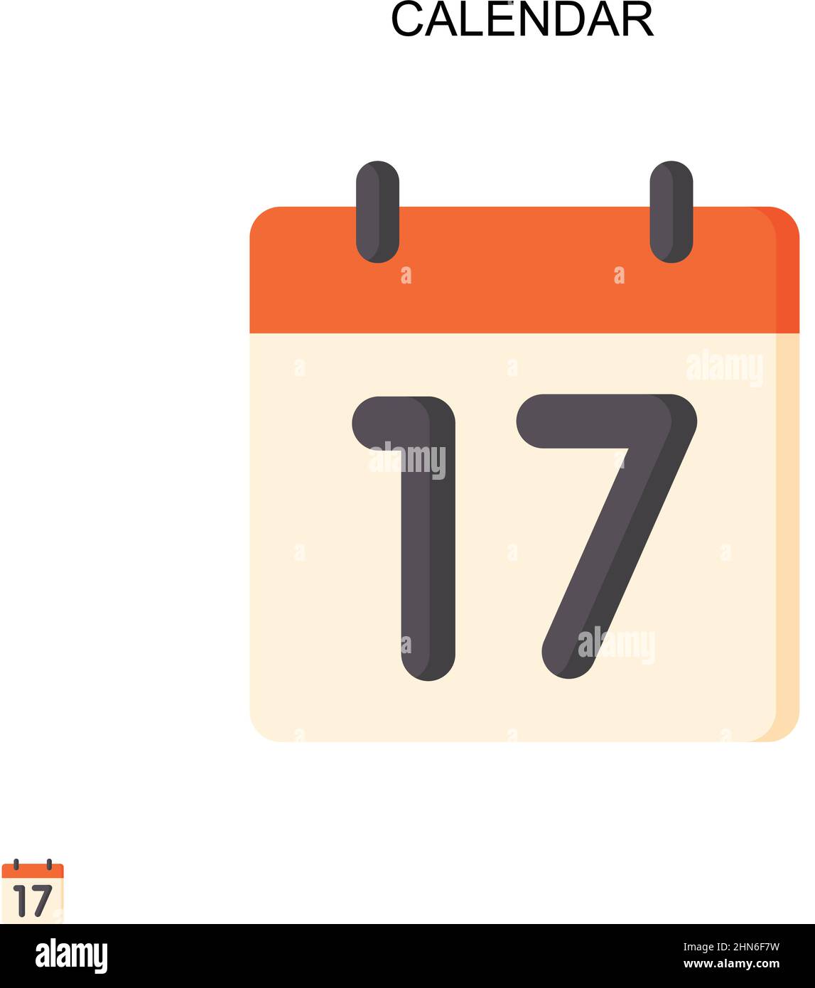 Calendar Simple vector icon. Illustration symbol design template for ...