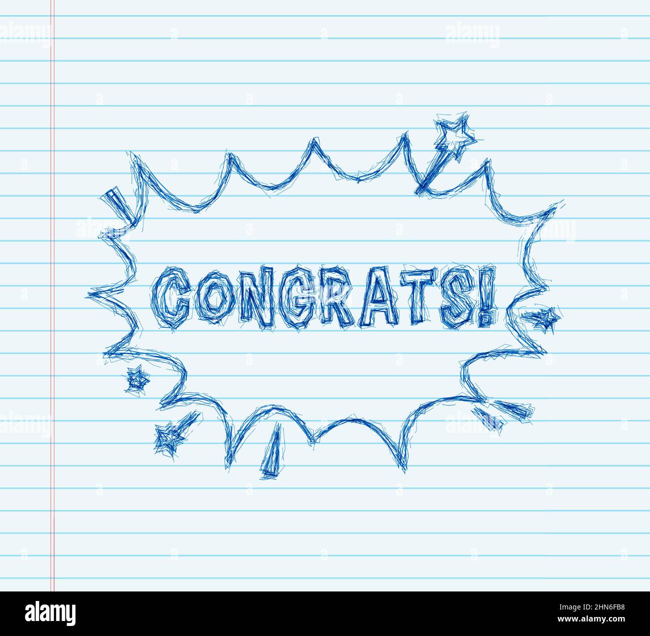 Comic speech bubbles with text congrats. sketch icon. Symbol, sticker ...