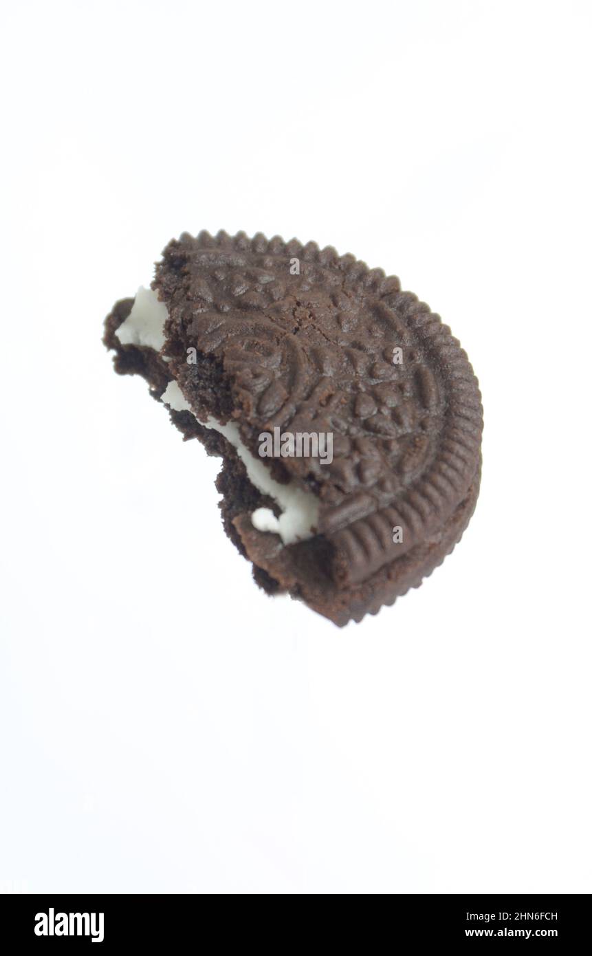 Oreo sandwich cookies, isolated white background Stock Photo - Alamy
