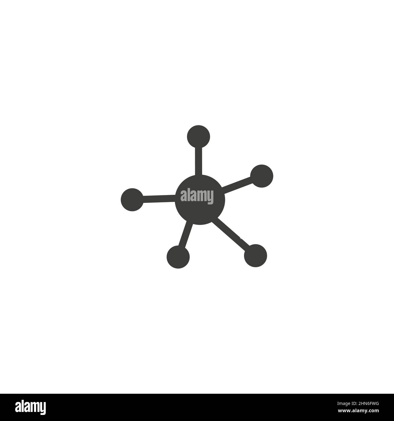 Molecule icon. DNA silhouette symbol. Atom connection concept. Vector ...