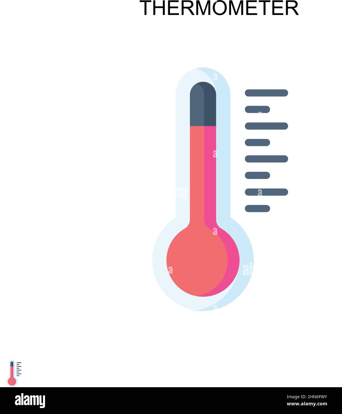 Thermometer Simple vector icon. Illustration symbol design template for ...