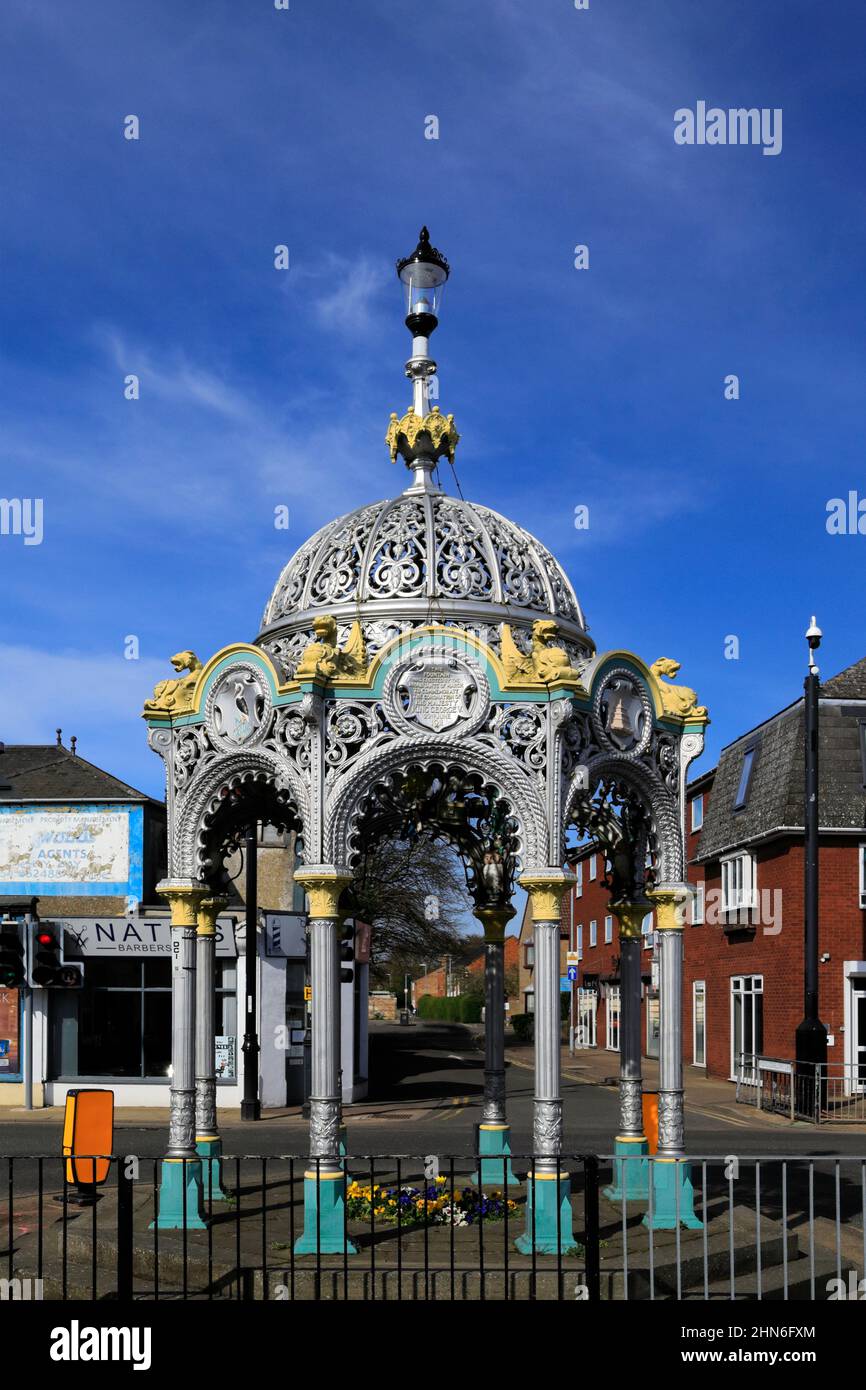 The ornate March Coronation Memorial Fountain, March town ...