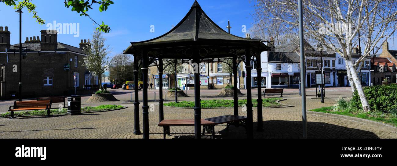 The bandstand at Chatteris town, Cambridgeshire, East Anglia, England ...