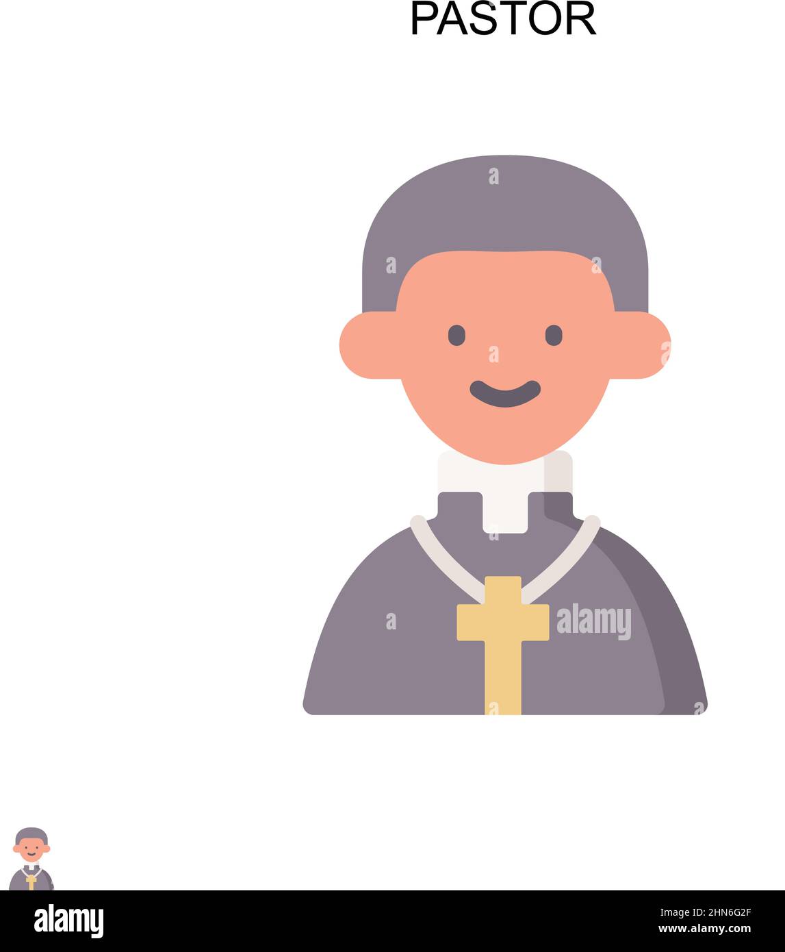 Pastor Simple vector icon. Illustration symbol design template for web ...