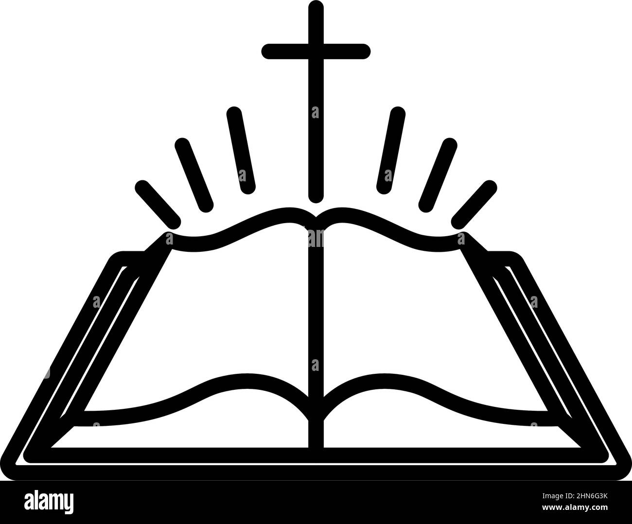 Holly Bible Icon. Bold outline design with editable stroke width ...