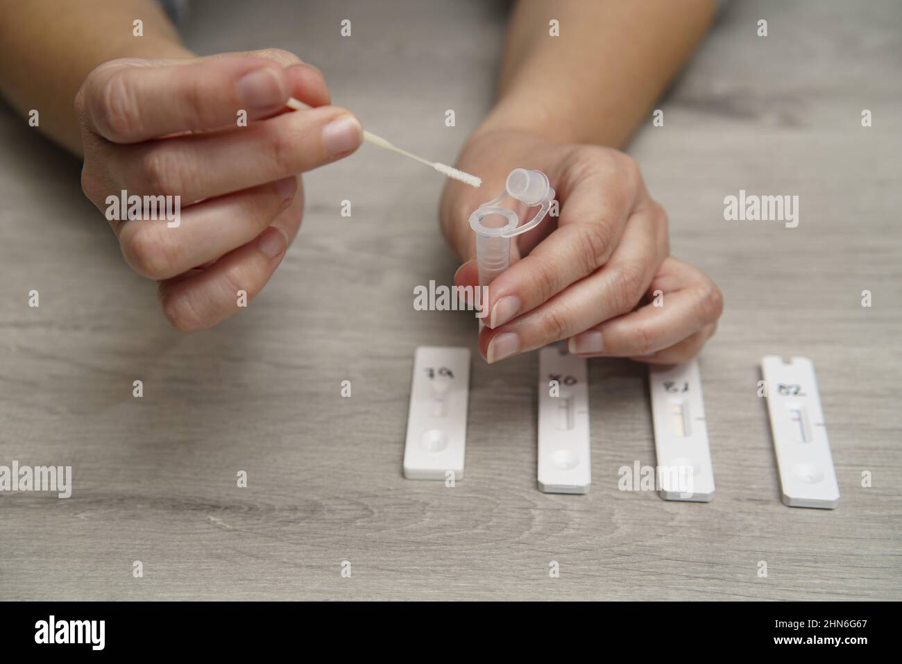 Covid-19 antigen test with negative results Stock Photo - Alamy