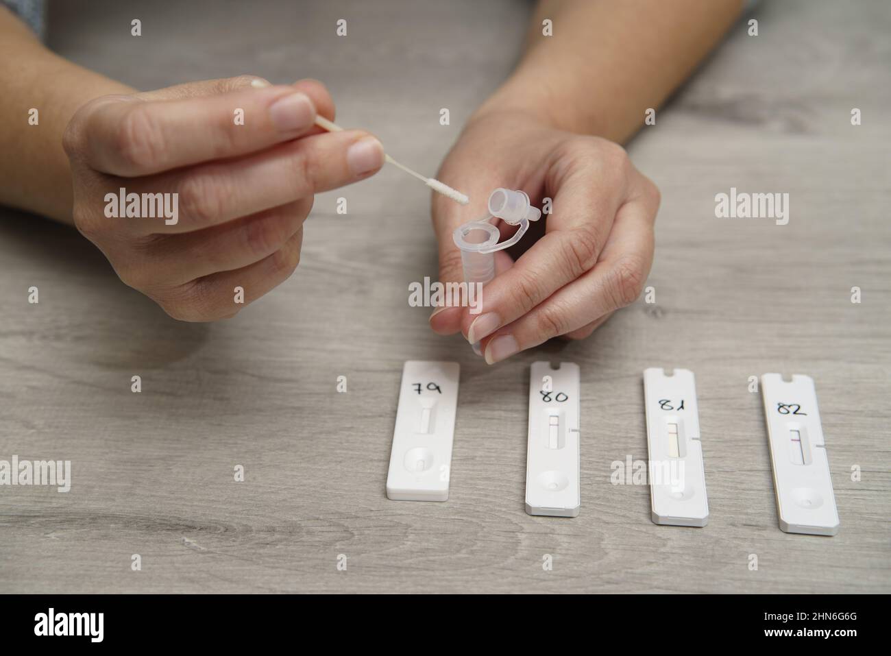 Covid-19 antigen test with negative results Stock Photo - Alamy