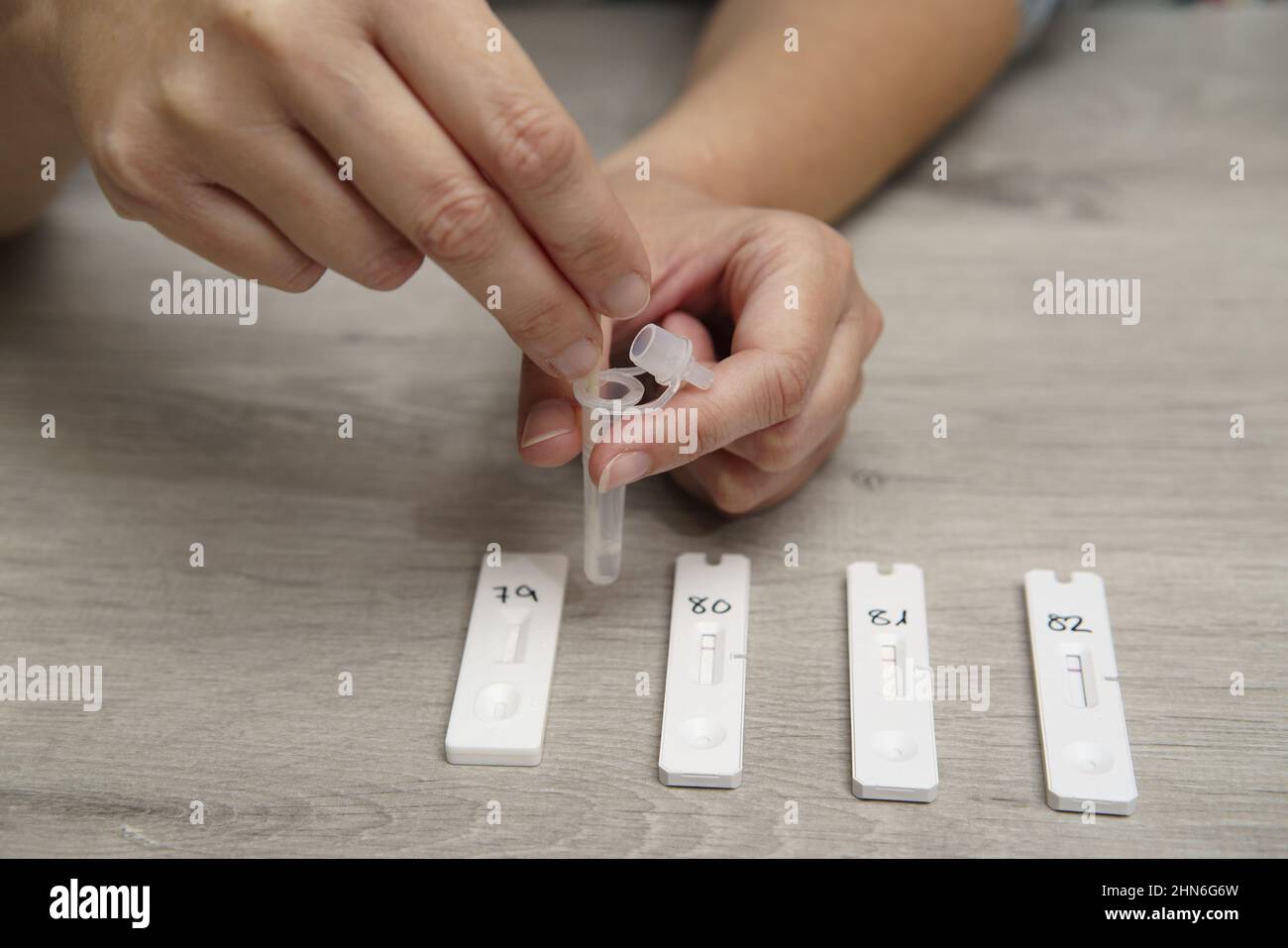 Covid-19 antigen test with negative results Stock Photo - Alamy