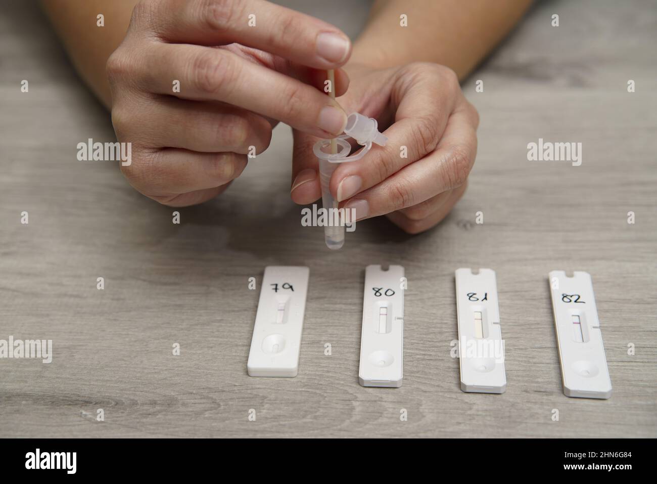 Covid-19 antigen test with negative results Stock Photo - Alamy