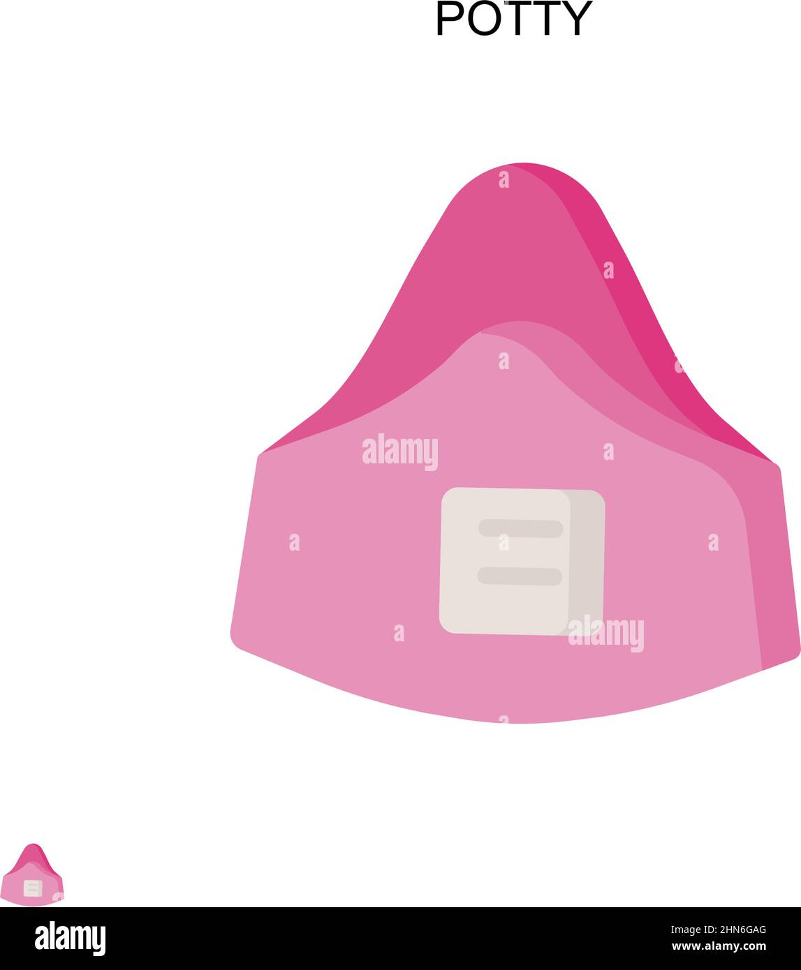 Potty Simple vector icon. Illustration symbol design template for web ...