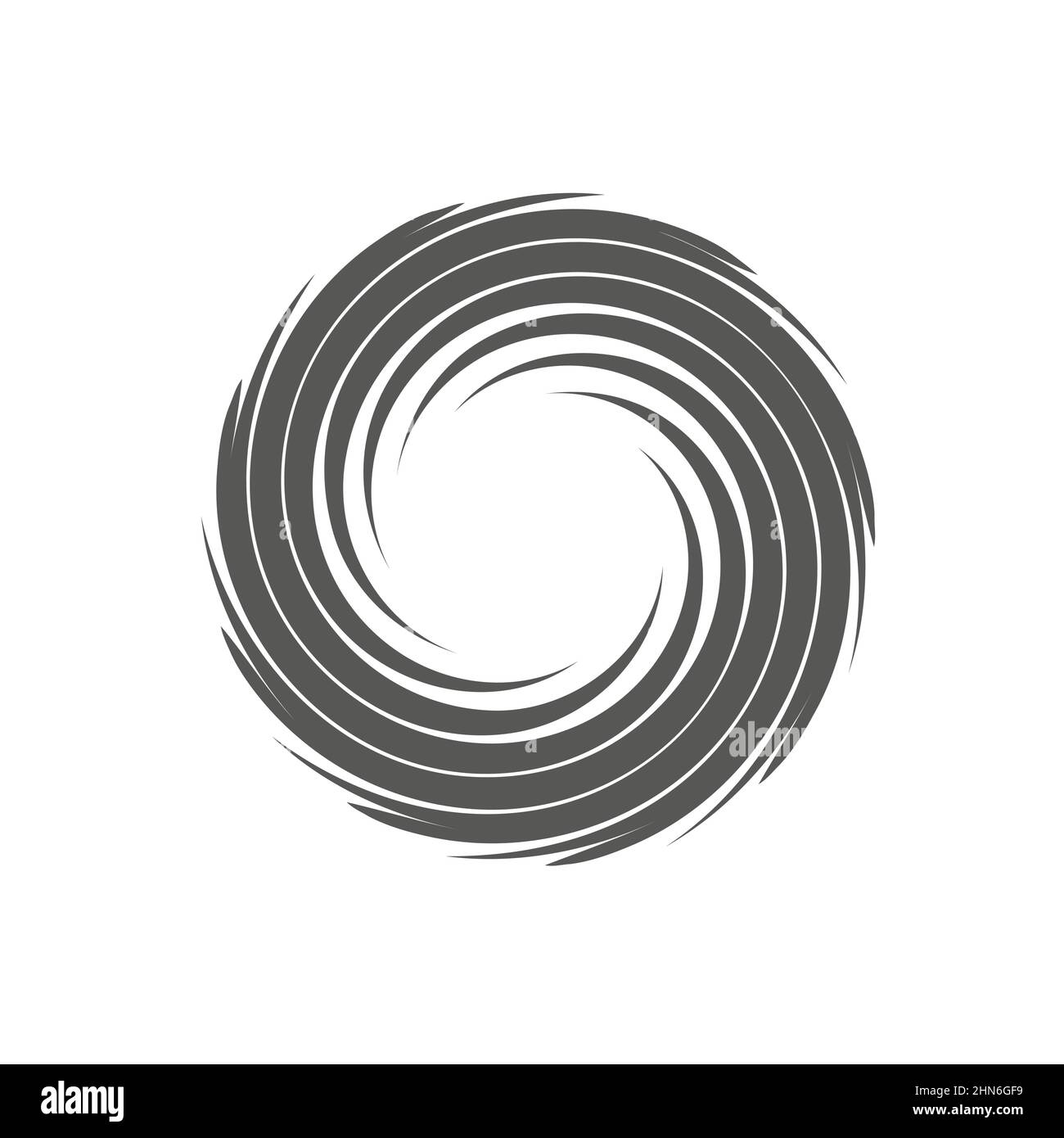 Whirlwind, whirlpool. Flat vector illustration isolated on white ...