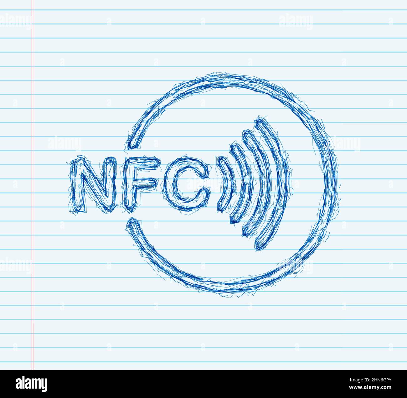 Contactless wireless pay sign logo. NFC technology. Near field ...