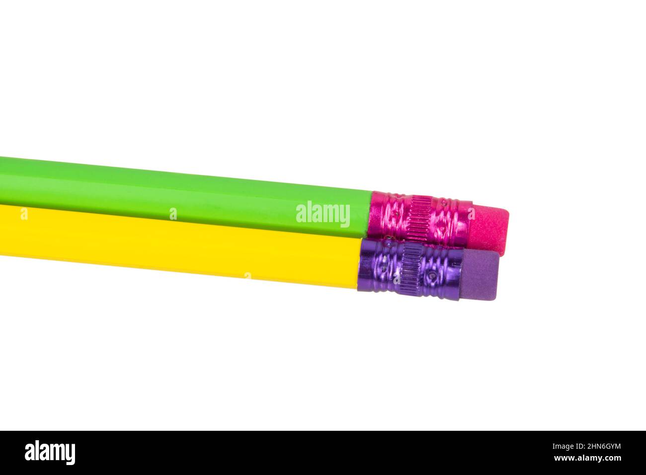 Bright pencil eraser for drawing isolated on the white background Stock ...