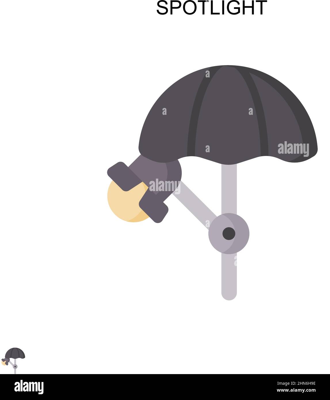 Spotlight Simple vector icon. Illustration symbol design template for ...