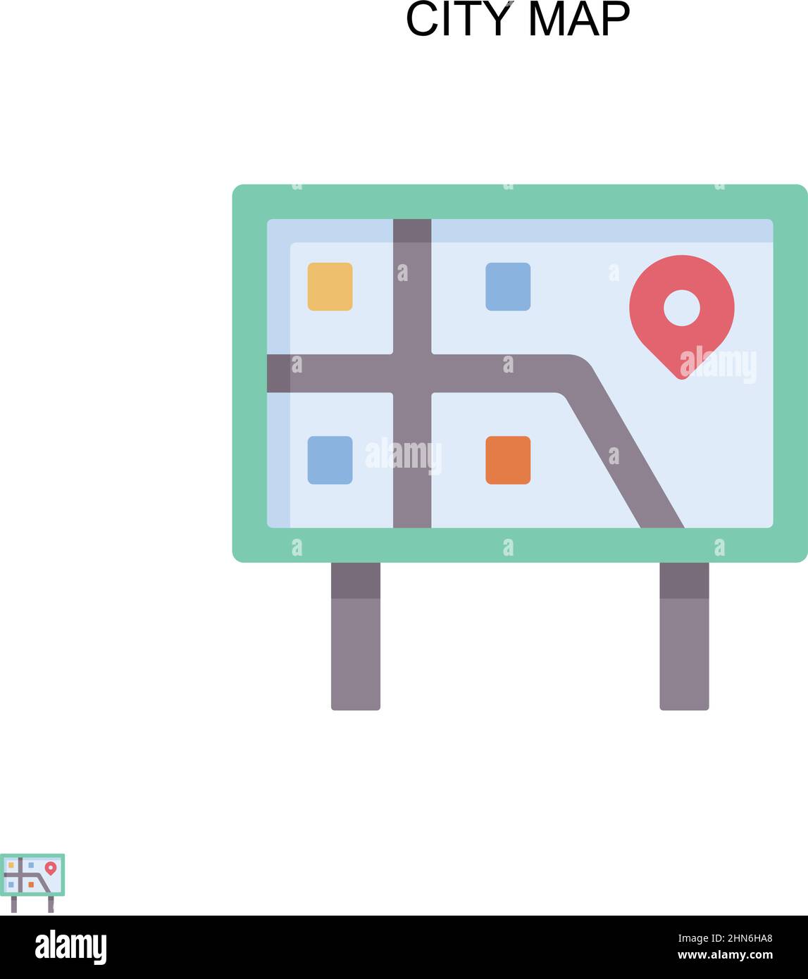 Simple map drawing hi-res stock photography and images - Alamy