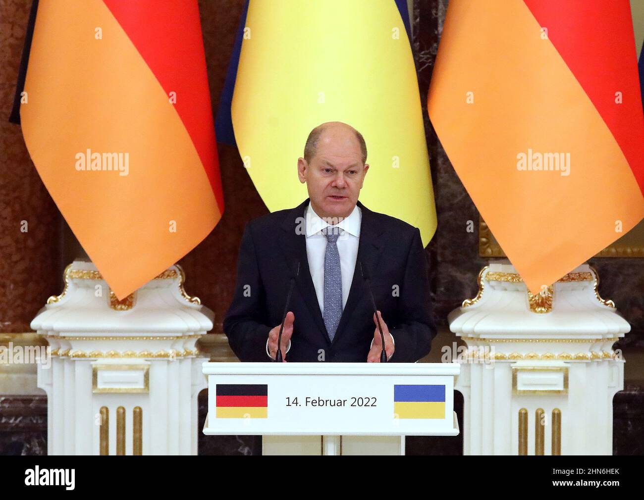 KYIV, UKRAINE - FEBRUARY 14, 2022 - Federal Chancellor of the Federal ...
