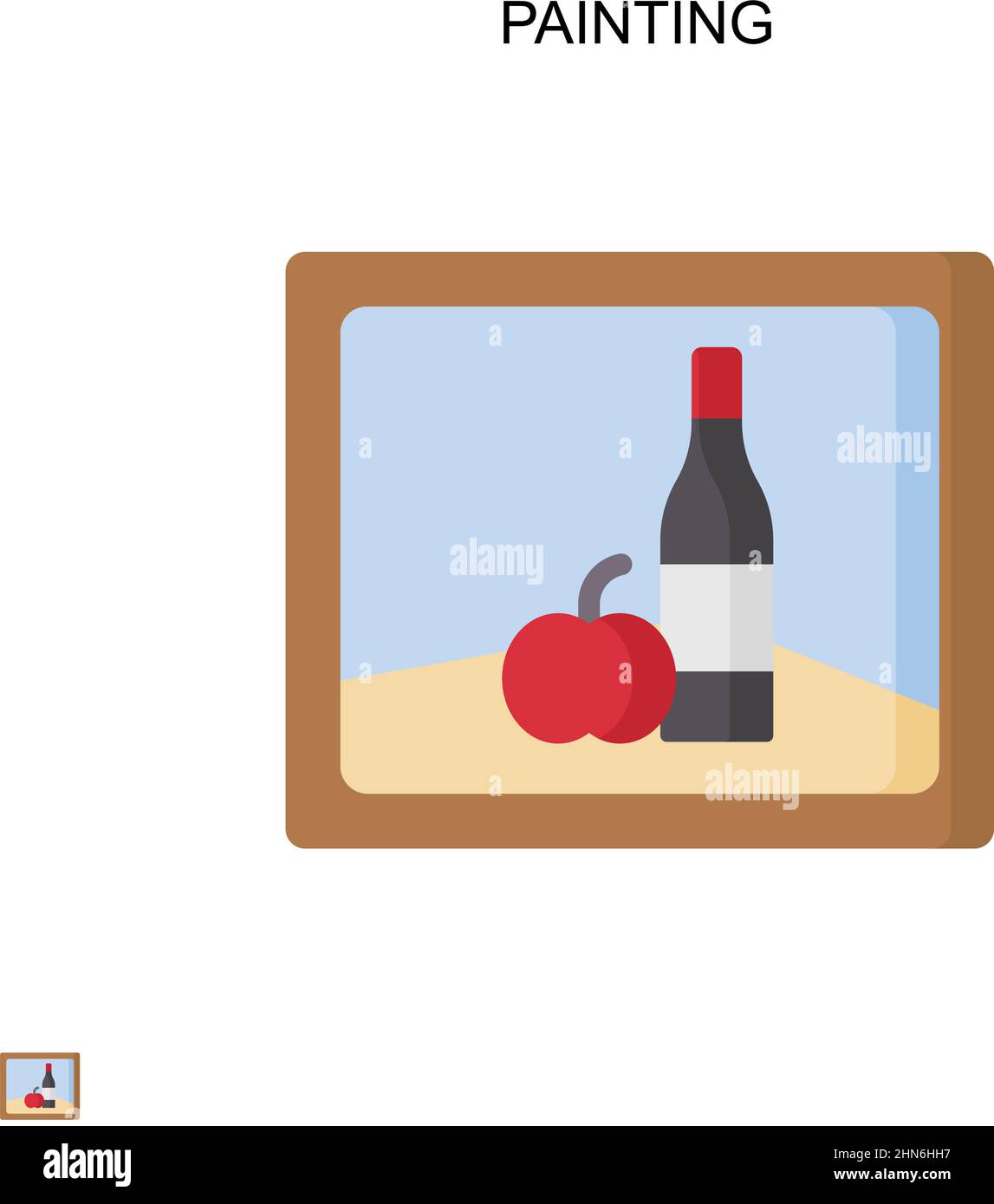 Painting Simple vector icon. Illustration symbol design template for ...