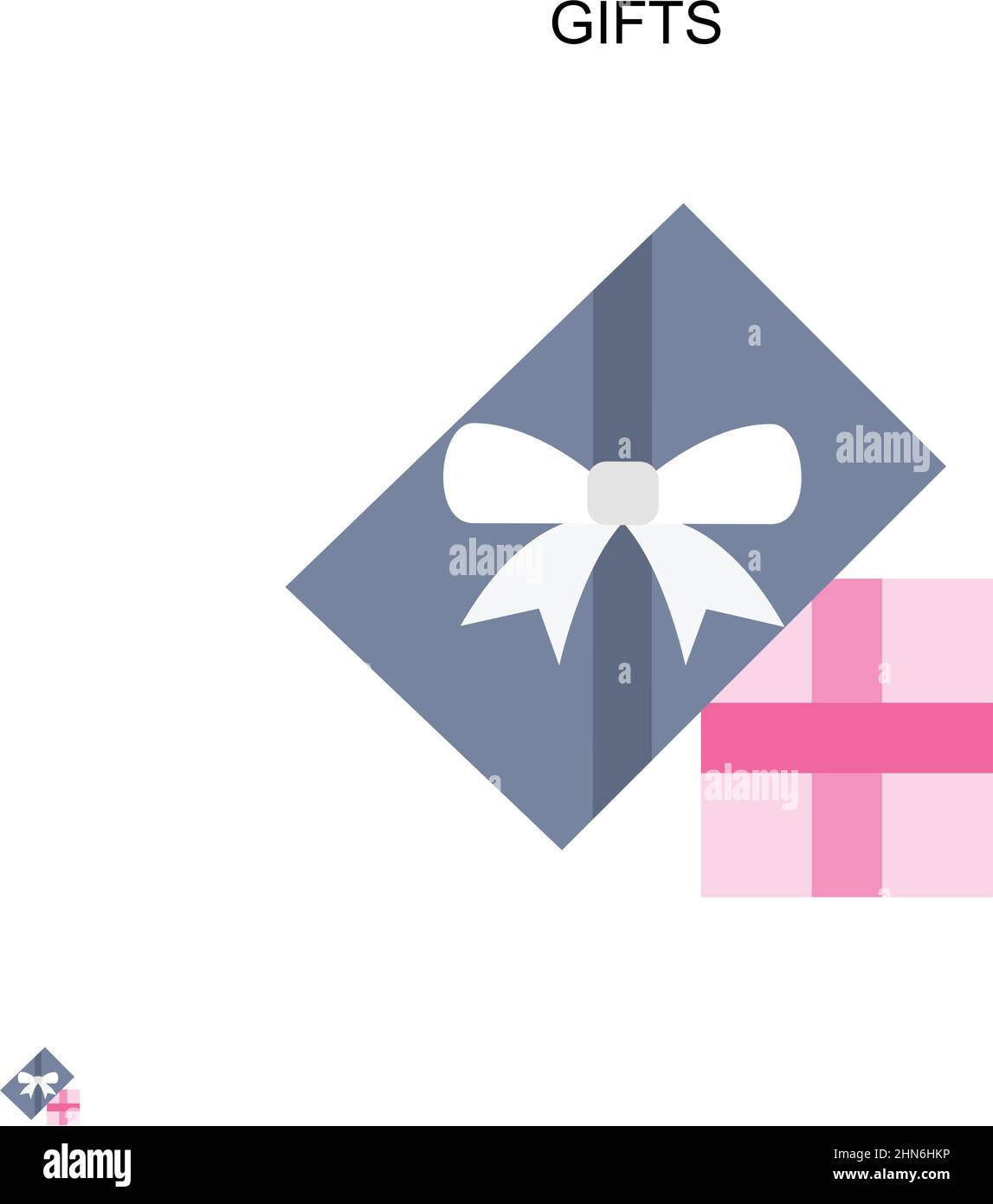 Gifts Simple vector icon. Illustration symbol design template for web ...