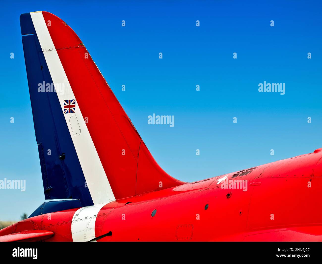 British Red Arrows Hawk Tailfin Stock Photo - Alamy