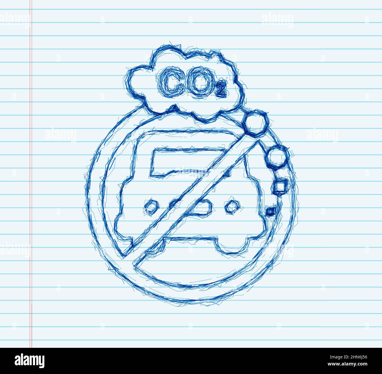 CO2 sketch logo in flat style isolated on empty background. Flat icon on white backdrop. Vector ...