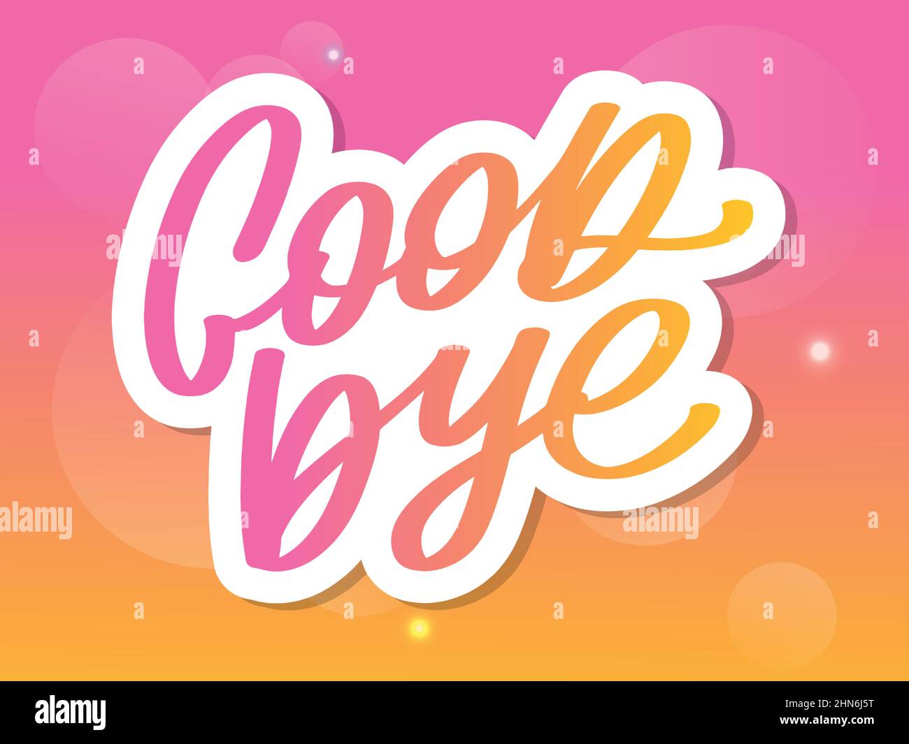 Good bye calligraphic lettering on yellow Stock Vector Image & Art - Alamy