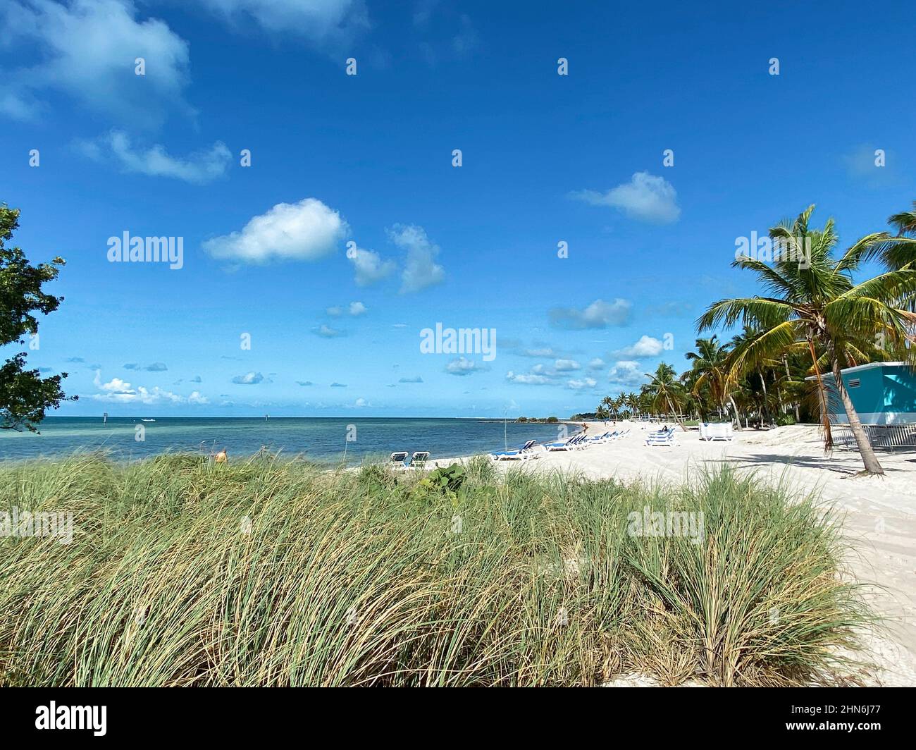 Smathers Beach, Key West, Florida, on a sunny summer day Stock Photo ...