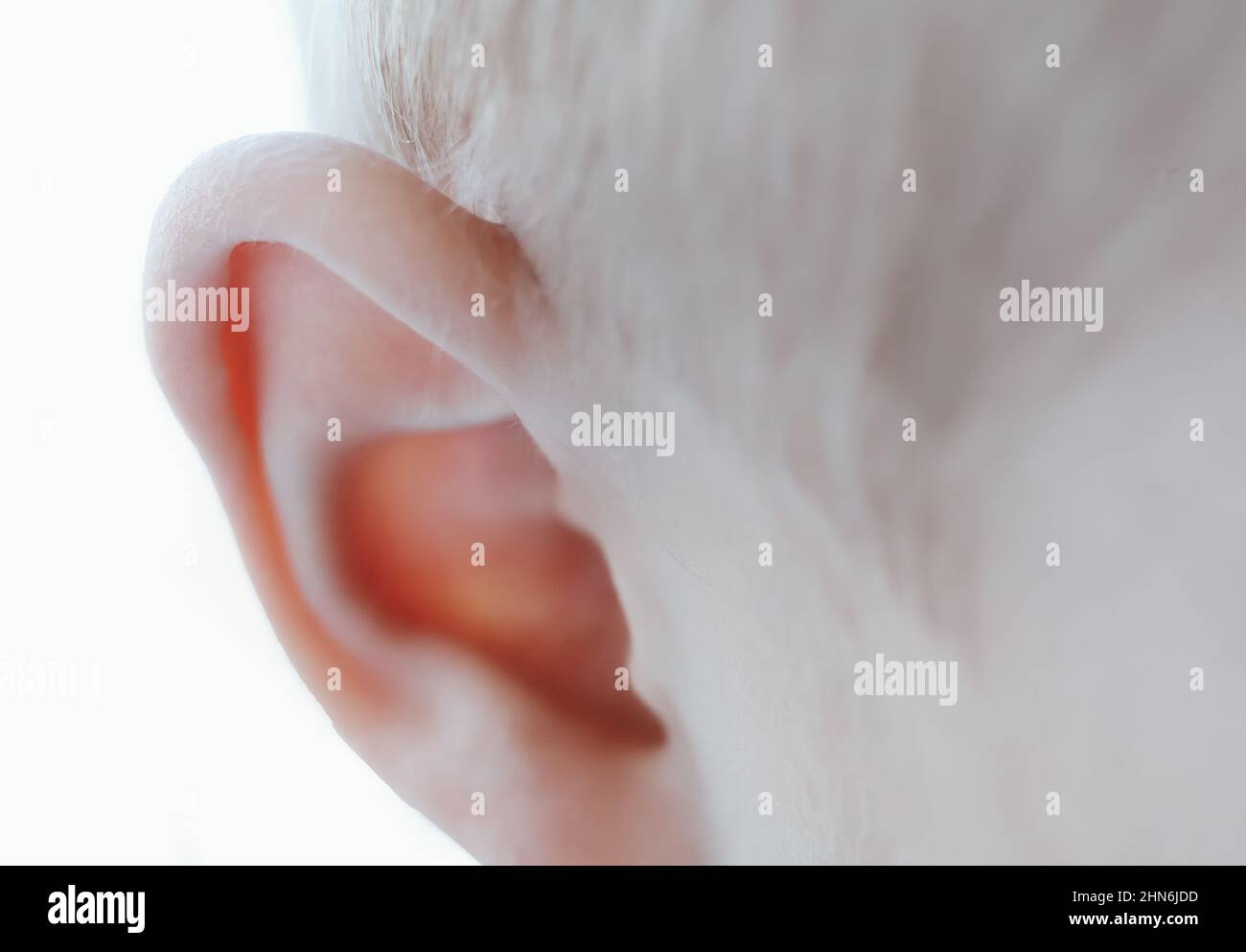 Child listening ear hi-res stock photography and images - Alamy