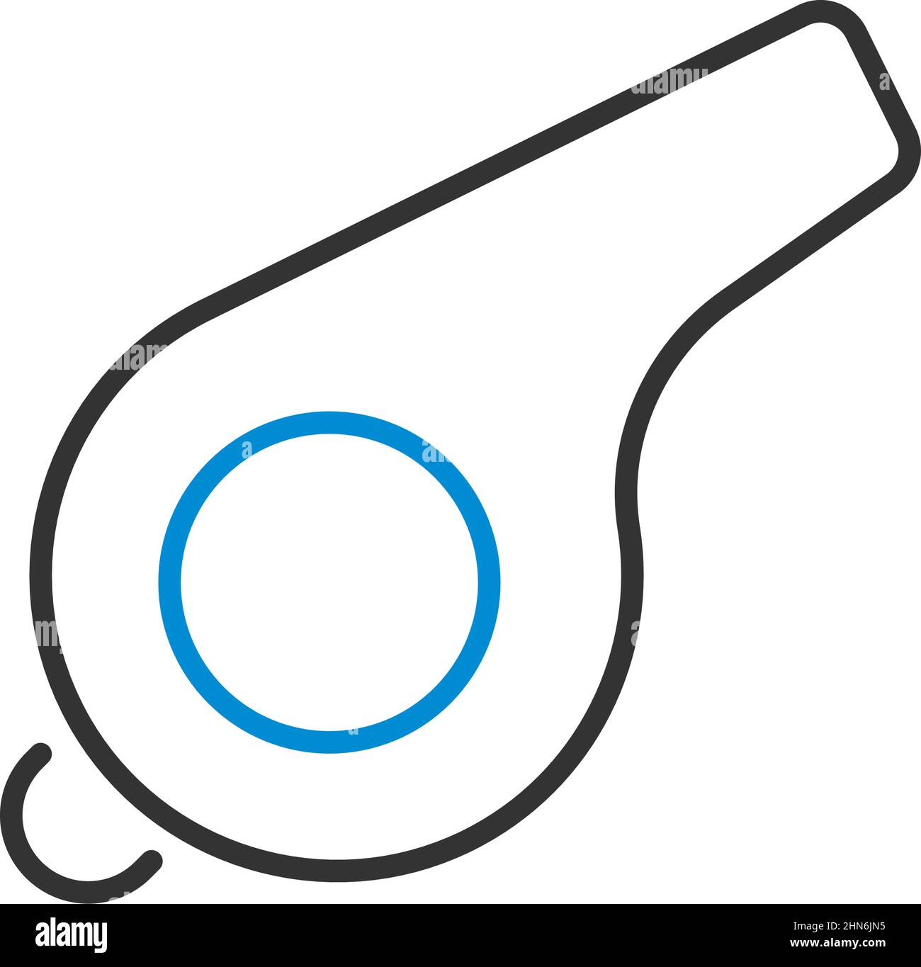 Whistle Icon. Editable Bold Outline With Color Fill Design. Vector ...