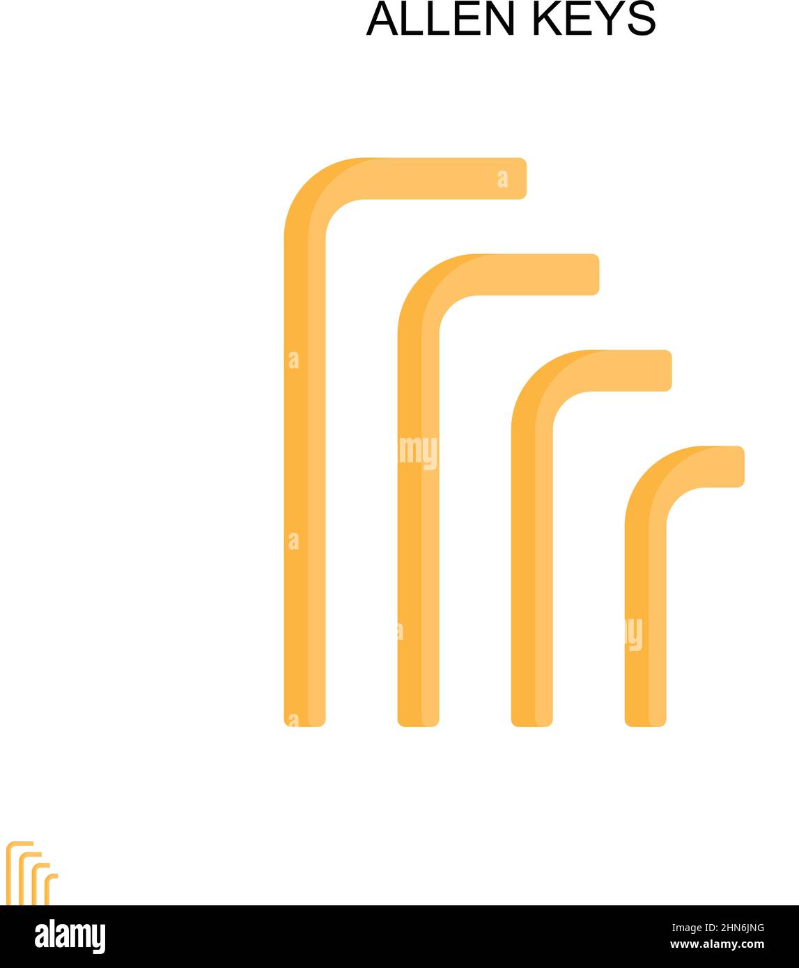 Allen keys Simple vector icon. Illustration symbol design template for ...