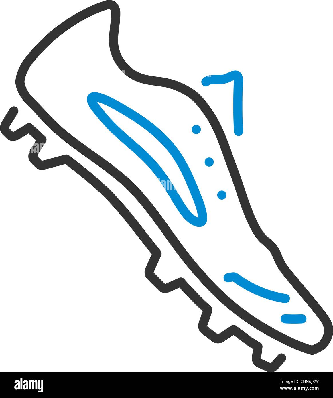 Baseball Boot Icon. Editable Bold Outline With Color Fill Design ...