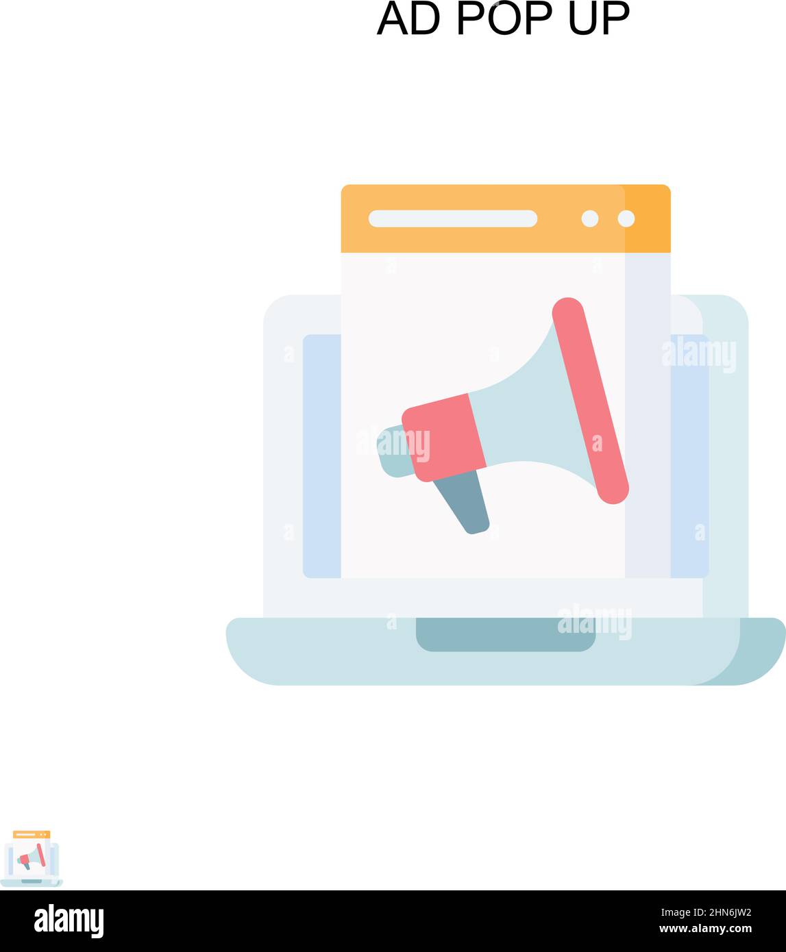 Ad pop up Simple vector icon. Illustration symbol design template for ...