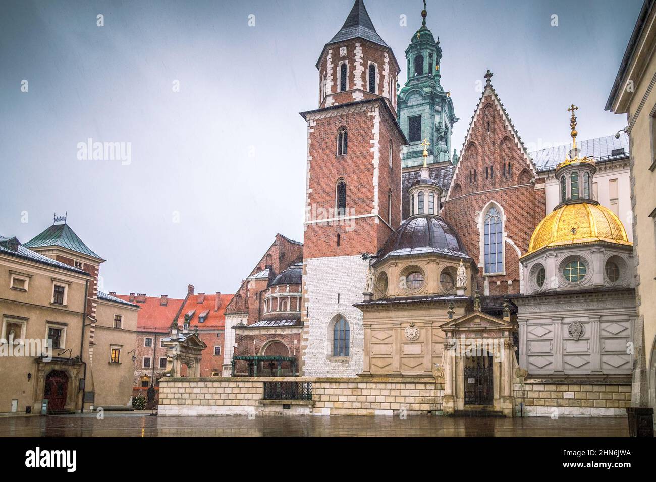 The Wawel Cathedral in Krakow, the historic Polish city, Europe Stock ...