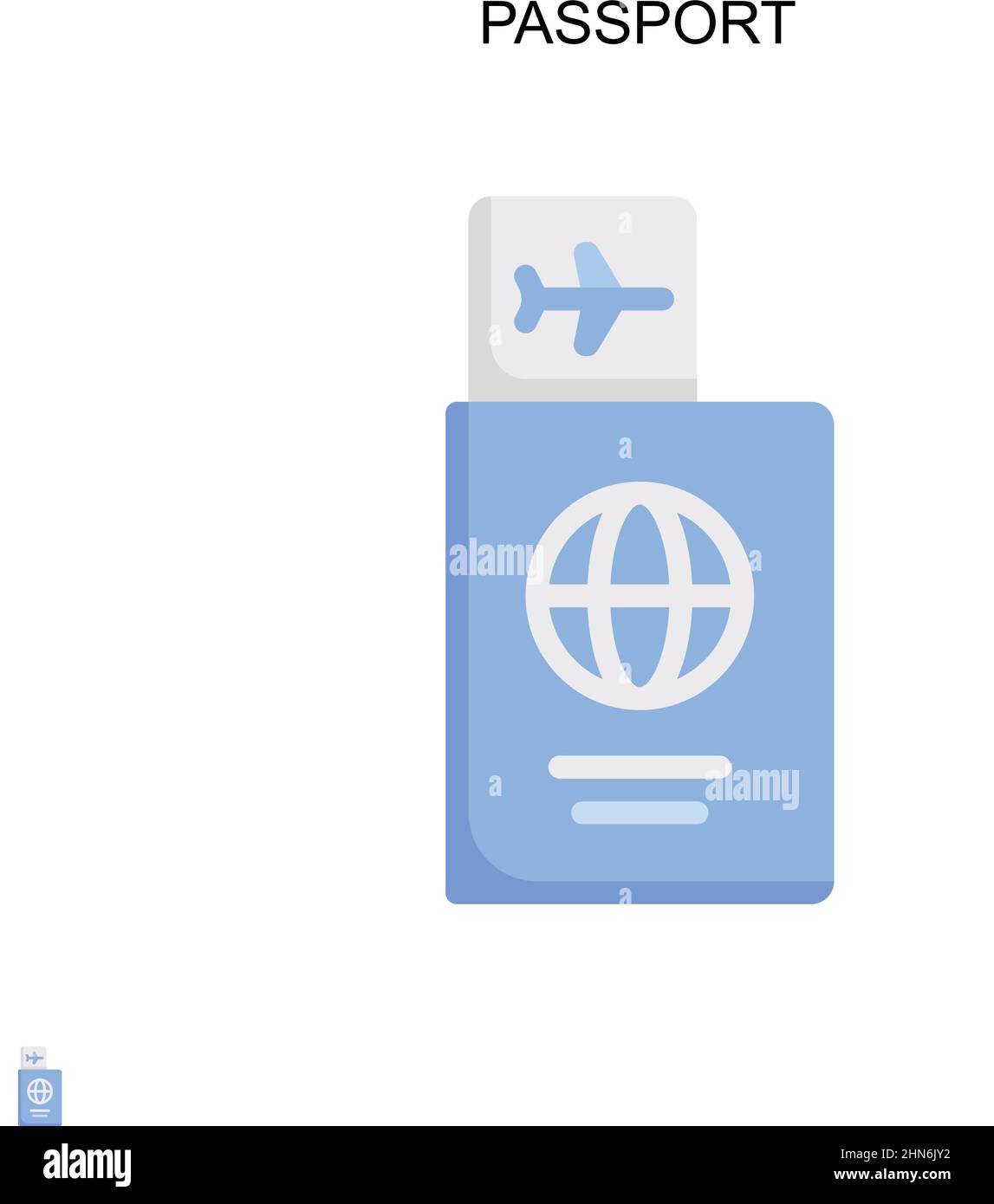 Passport Simple vector icon. Illustration symbol design template for ...