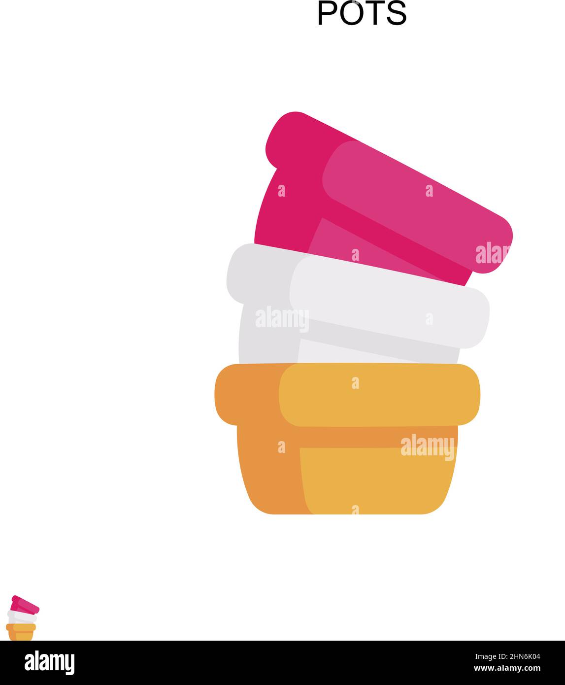 Pots Simple vector icon. Illustration symbol design template for web ...