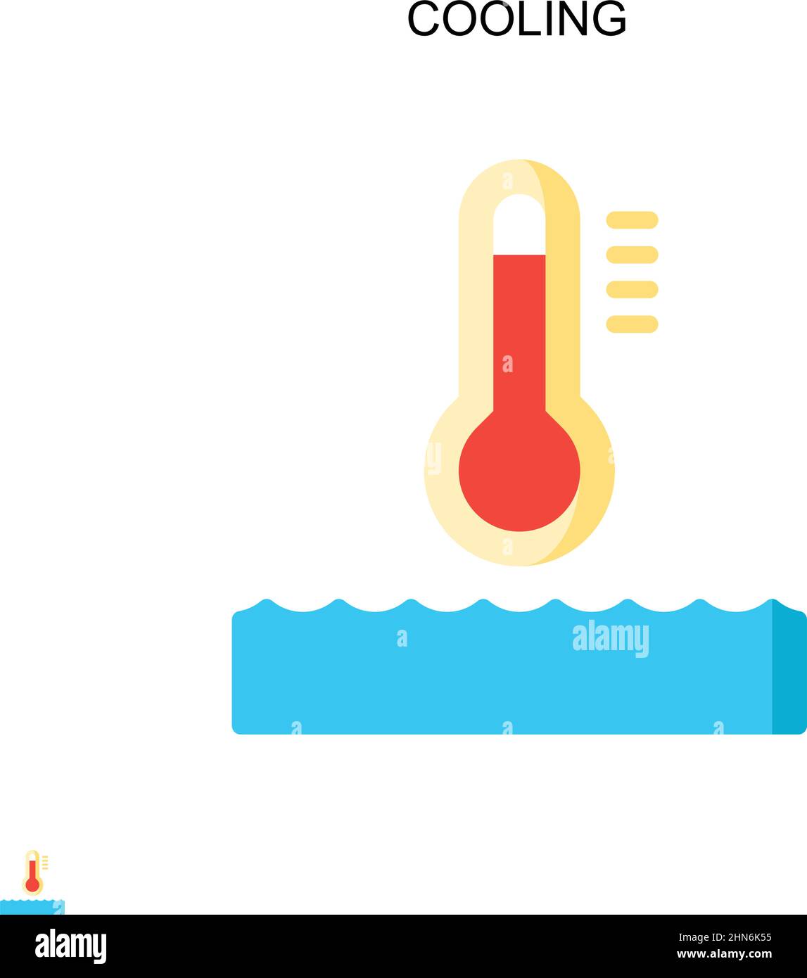 Cooling Simple vector icon. Illustration symbol design template for web ...