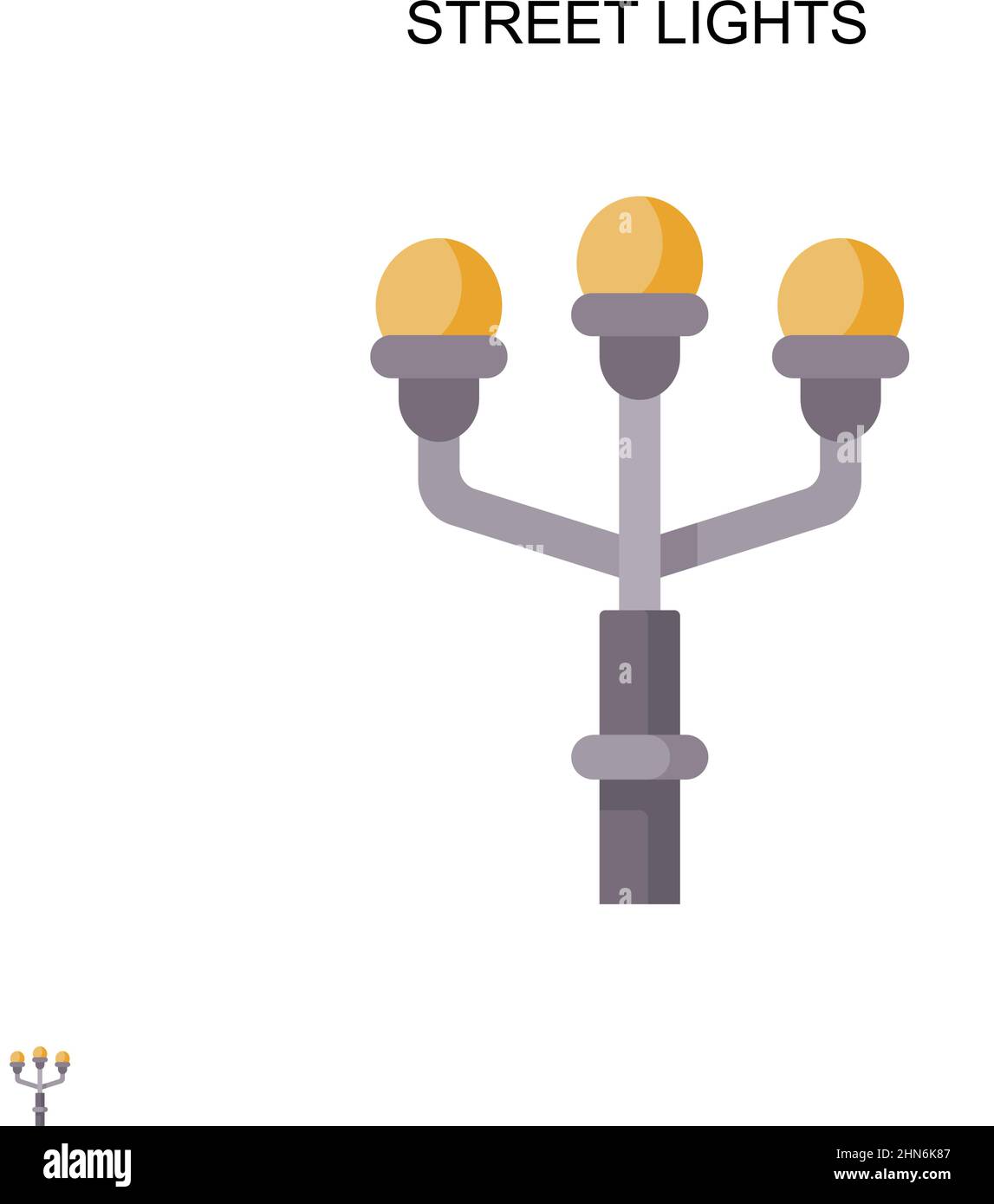 Street lights Simple vector icon. Illustration symbol design template ...