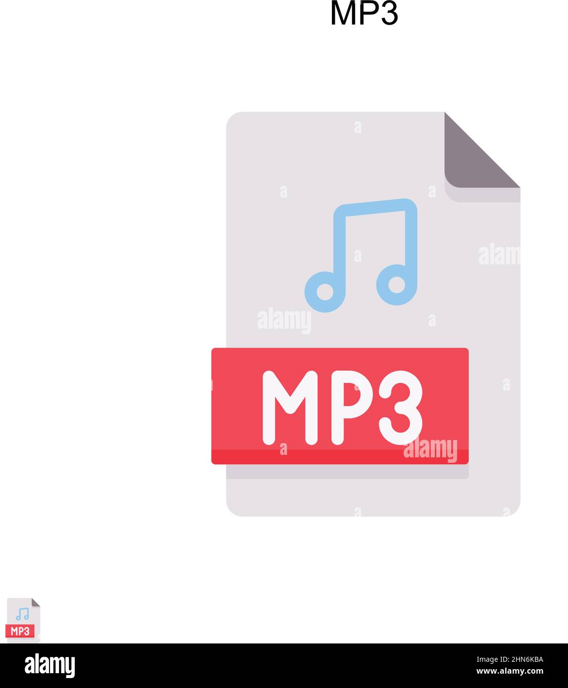 Mp3 Simple vector icon. Illustration symbol design template for web ...